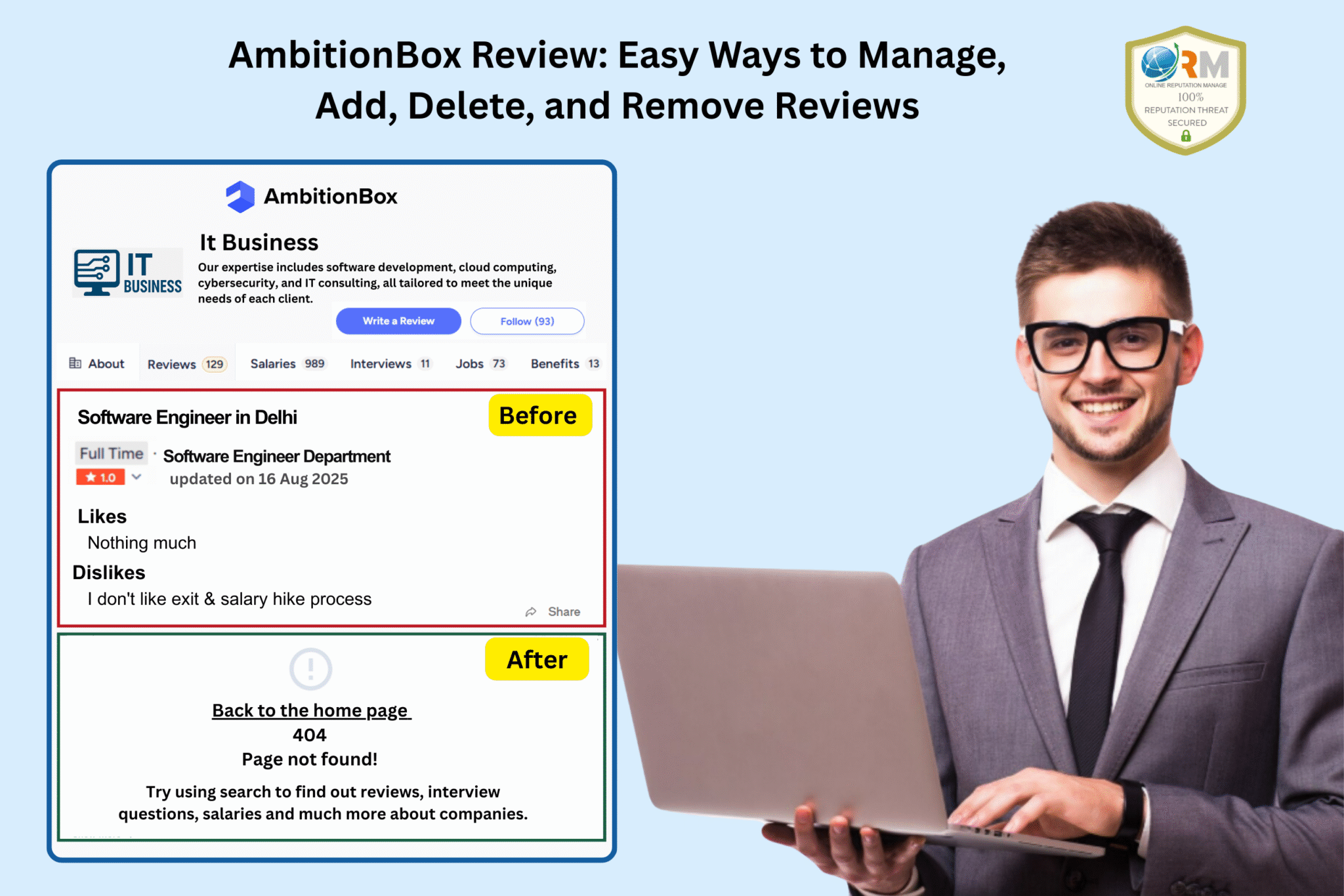 AmbitionBox Review Removal: Easy Ways to Delete, Remove, and Manage ...